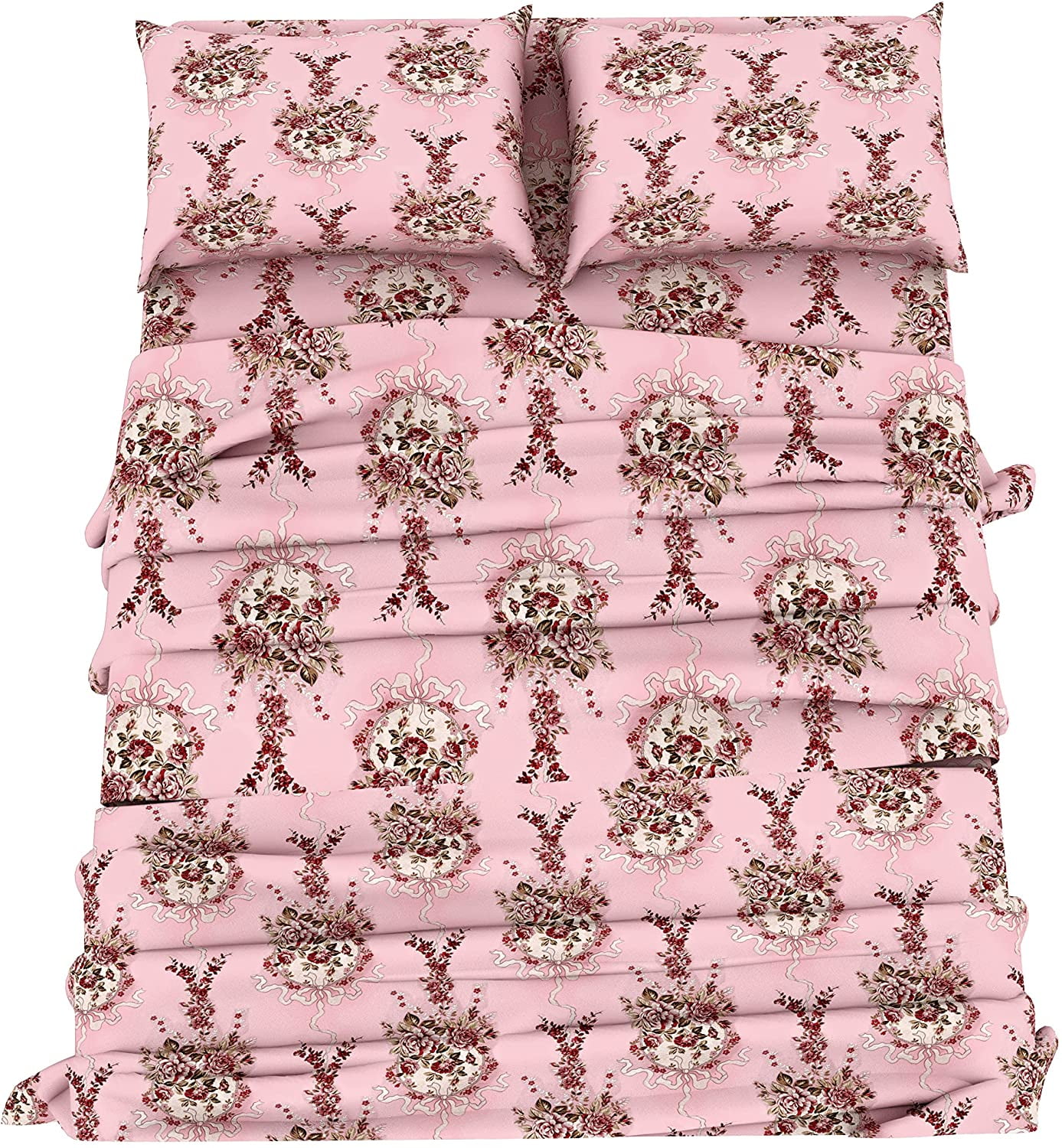 Beauty Threadz Microfiber 4-Piece Extra Soft Bed Sheet Set, Queen ...