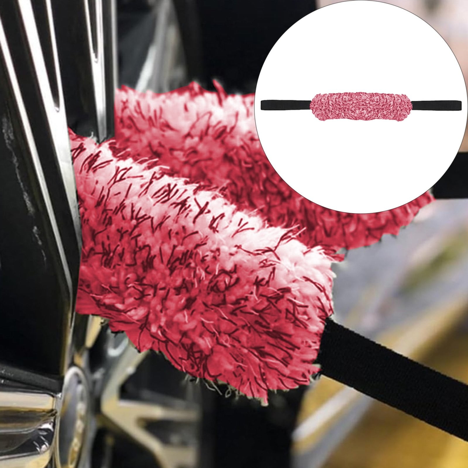 Microfiber Car Wheel Rim Cleaning Brush Tool - Multi Use Auto Detailing ...