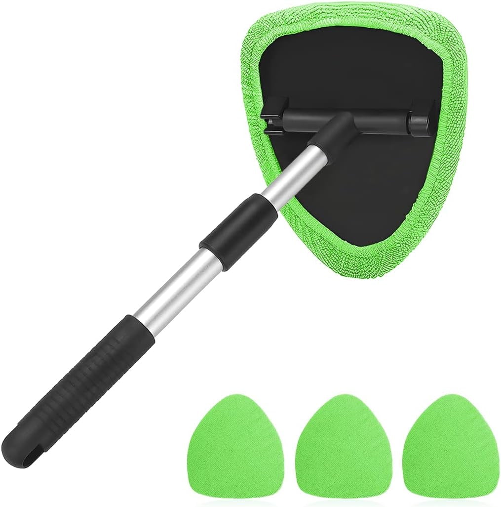 Microfiber Car Windshield Cleaning Tool with Extendable Handle, Car ...