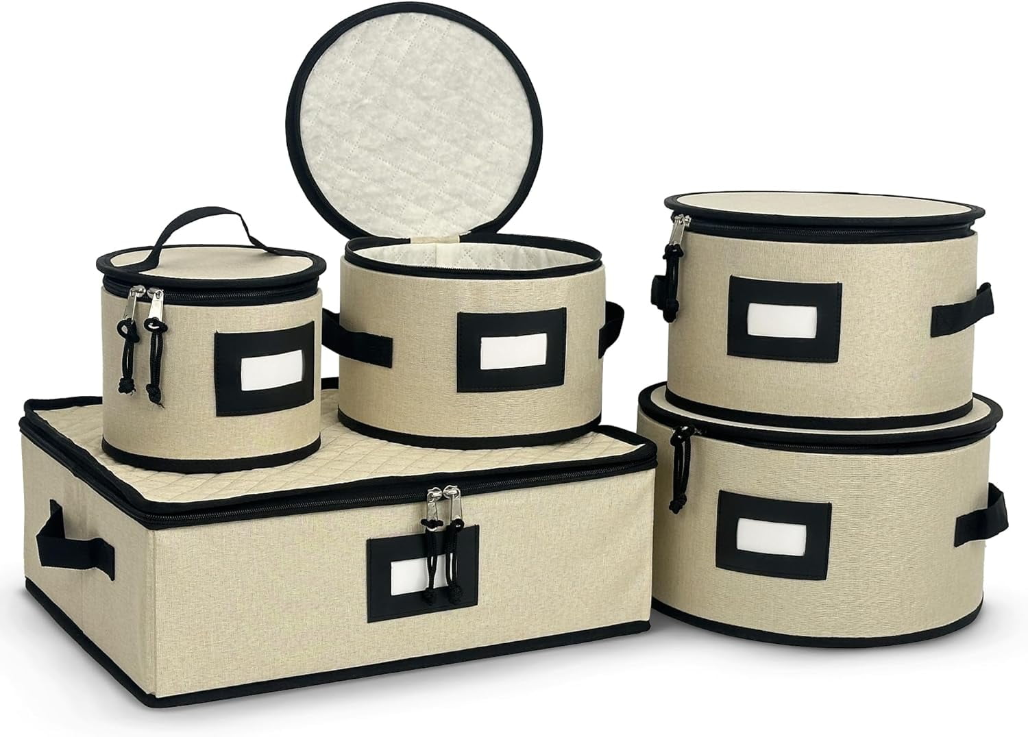 Microfiber China Storage Containers for 12-Piece Dinnerware Set ...