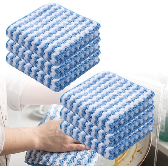 Microfiber Cleaning Cloth, 10" x 10" Absorbent Kitchen Towels, Lint ...