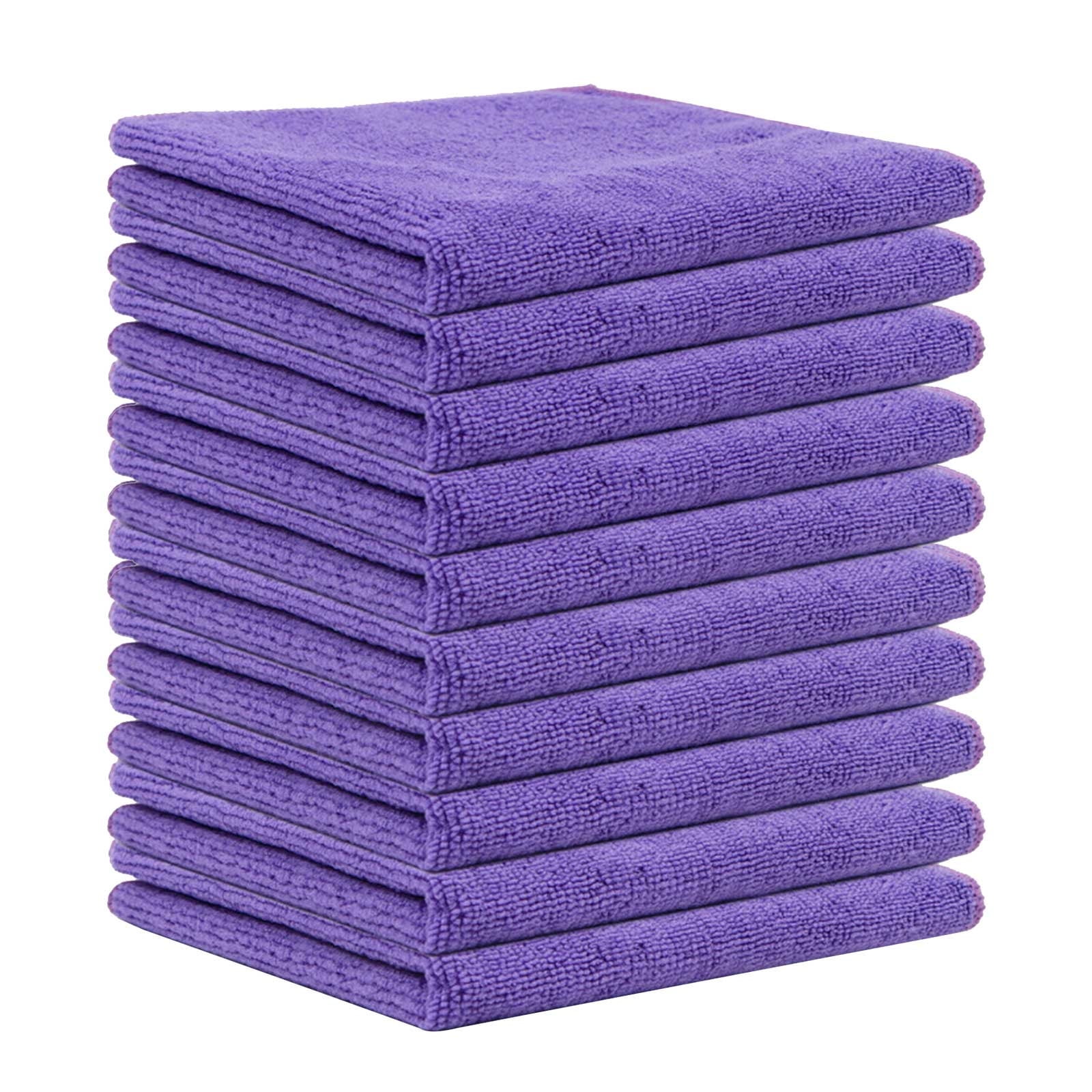 Microfiber Cleaning Cloth -Pack of 10, Highly Absorbent Cleaning Rags ...
