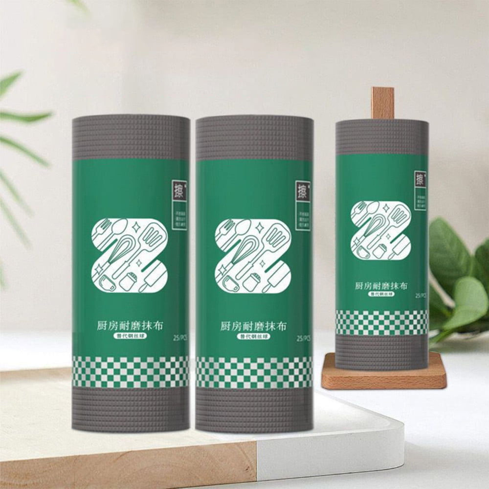 Microfiber Cleaning Cloth Roll 25 Sheets/Roll Reusable and Washable ...