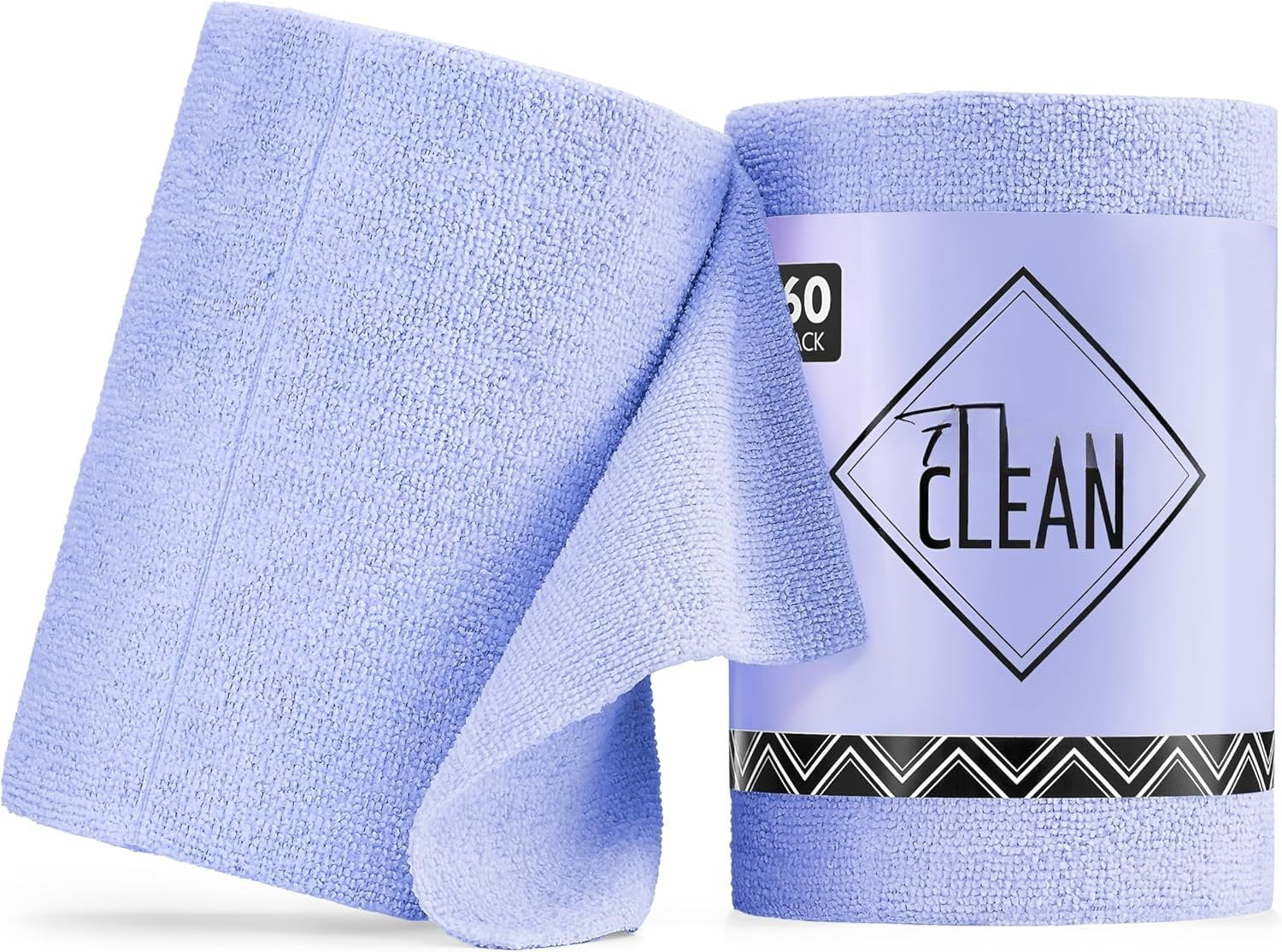 Microfiber Cleaning Cloth Roll -60 Pack, Paperless Towels, 8" x 8 ...