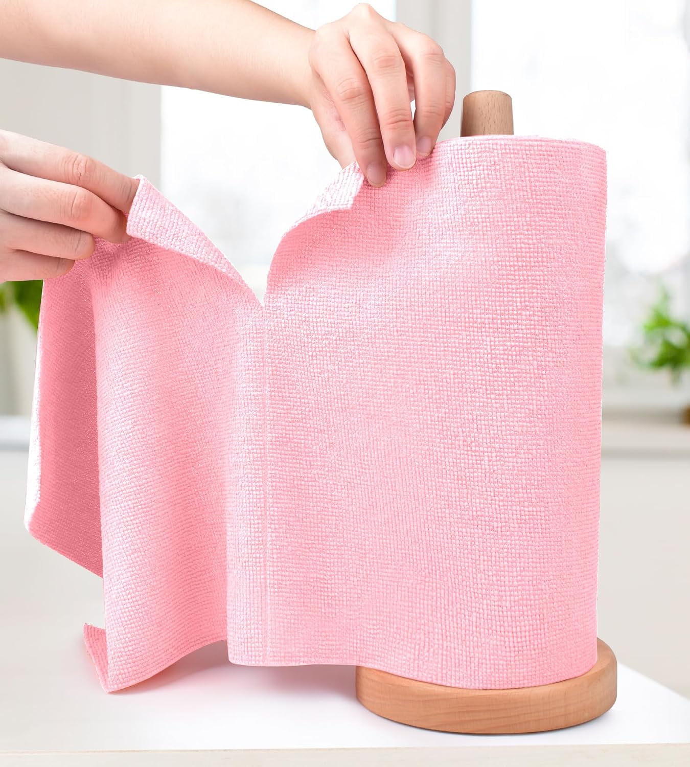 Microfiber Cleaning Cloth Roll - Tear-Away Reusable Microfiber Paper ...