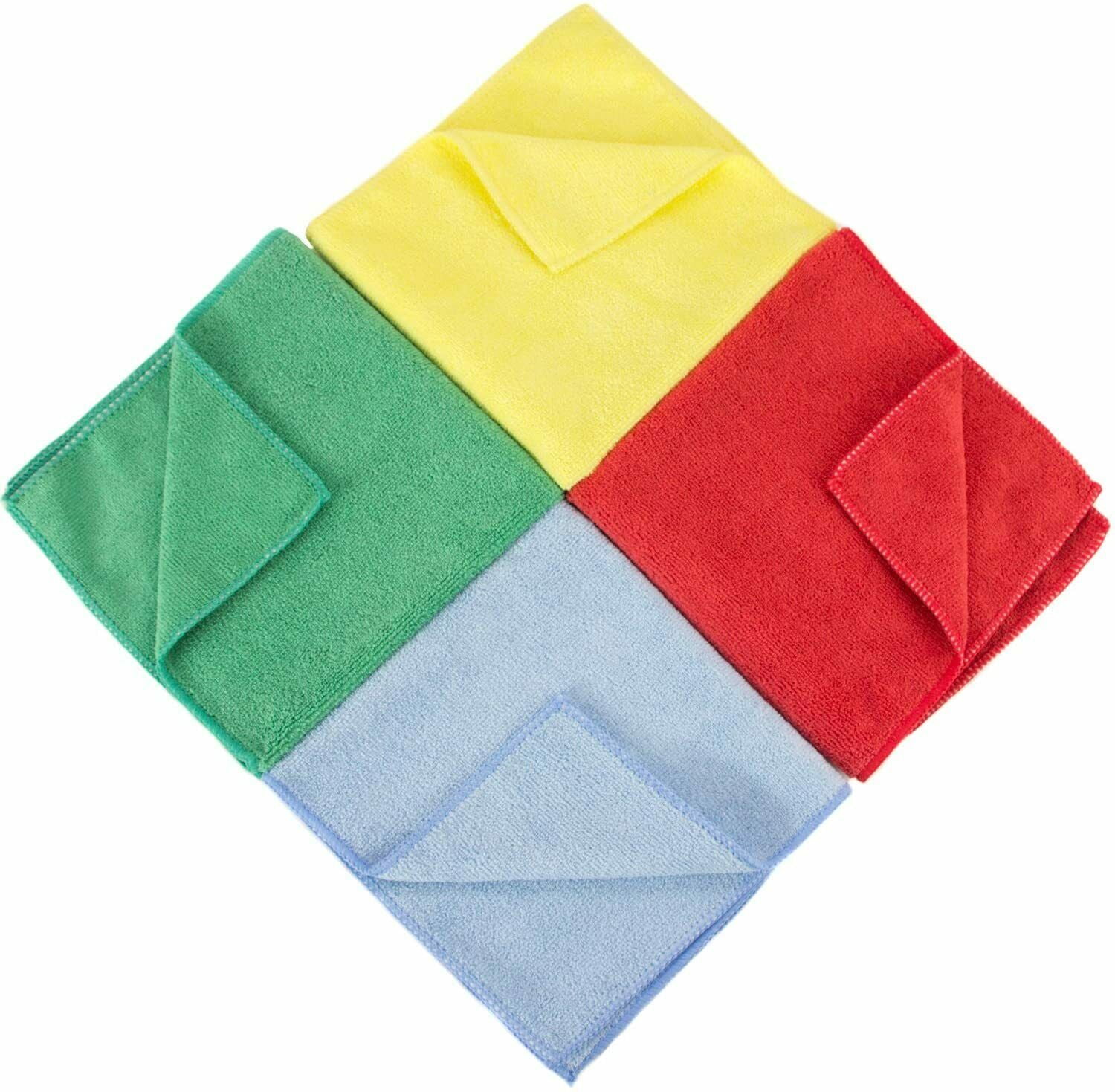 Microfiber Cleaning Cloth Towel Detailing Rags Assorted Colors 5 Pack ...