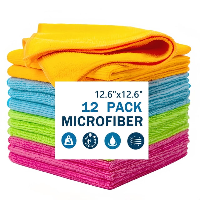 Microfiber Cloths 12pk | Retail sanitation wipes - Walmart Business ...