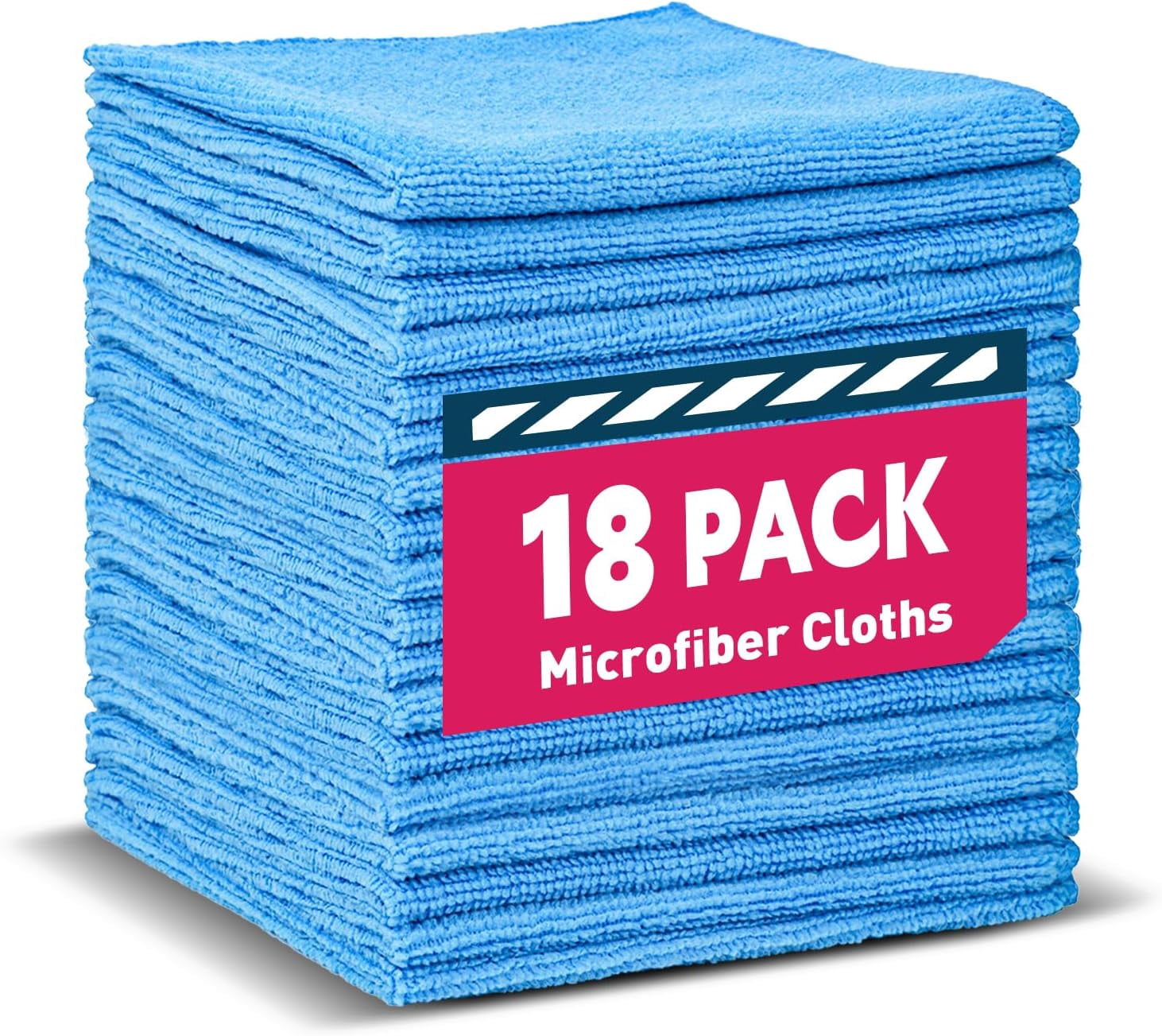 Microfiber Cleaning Cloths-18 Pack, Cleaning Rags, Microfiber Towels ...