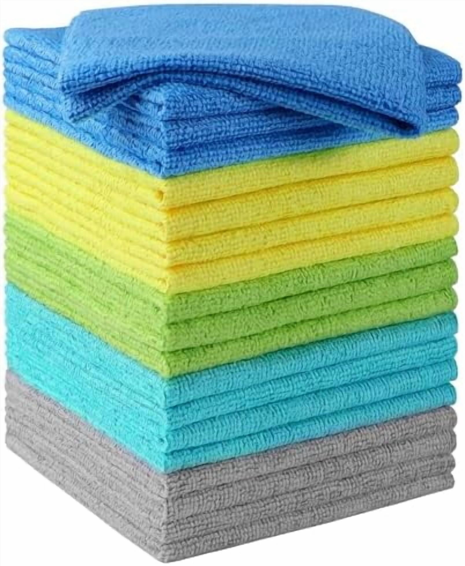 Microfiber Cleaning Cloths 20 Pack, Highly Absorbent Microfiber Towels ...