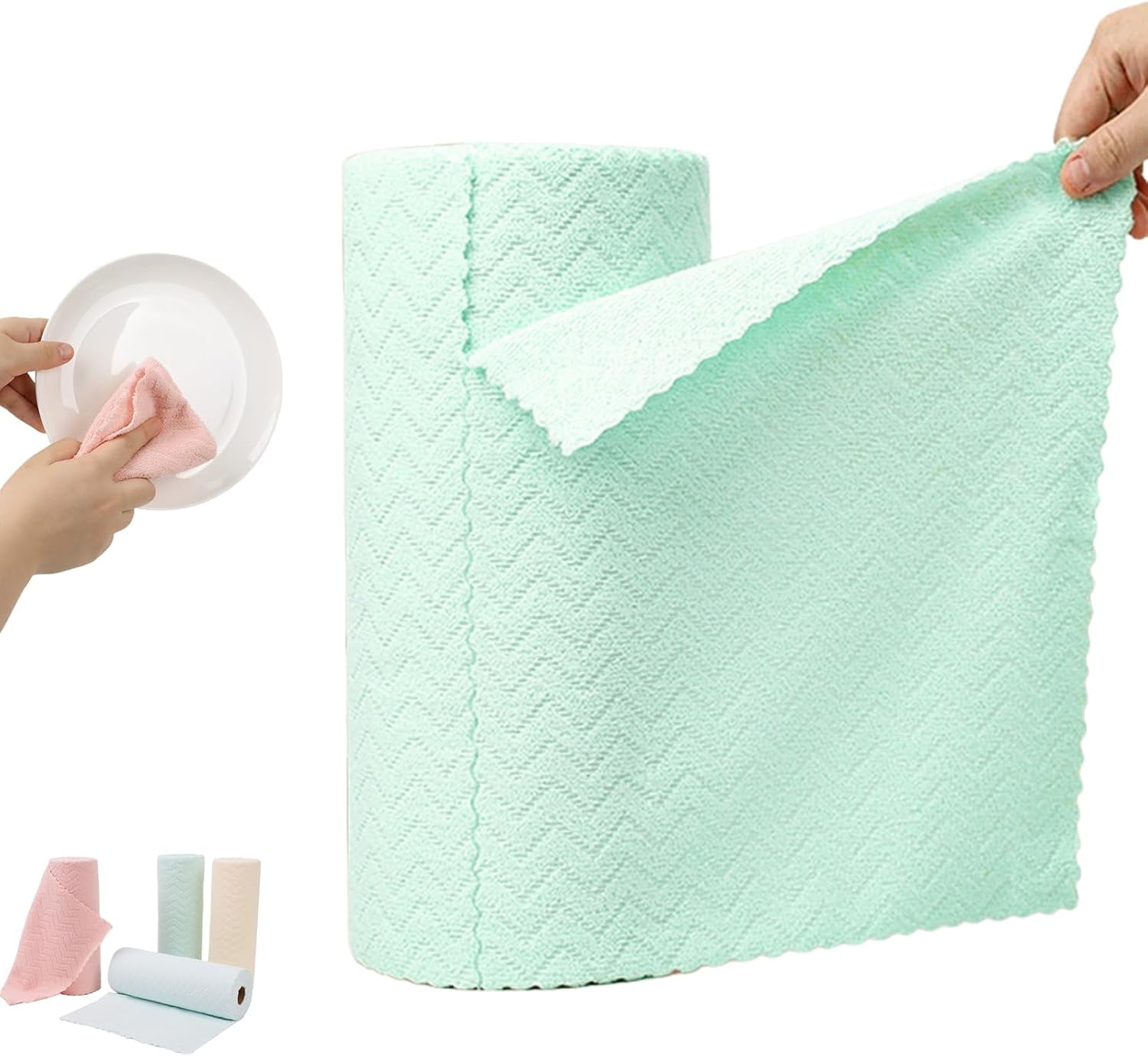Microfiber Cleaning Cloths Roll, 30-Pack Microfiber Cleaning Cloths ...