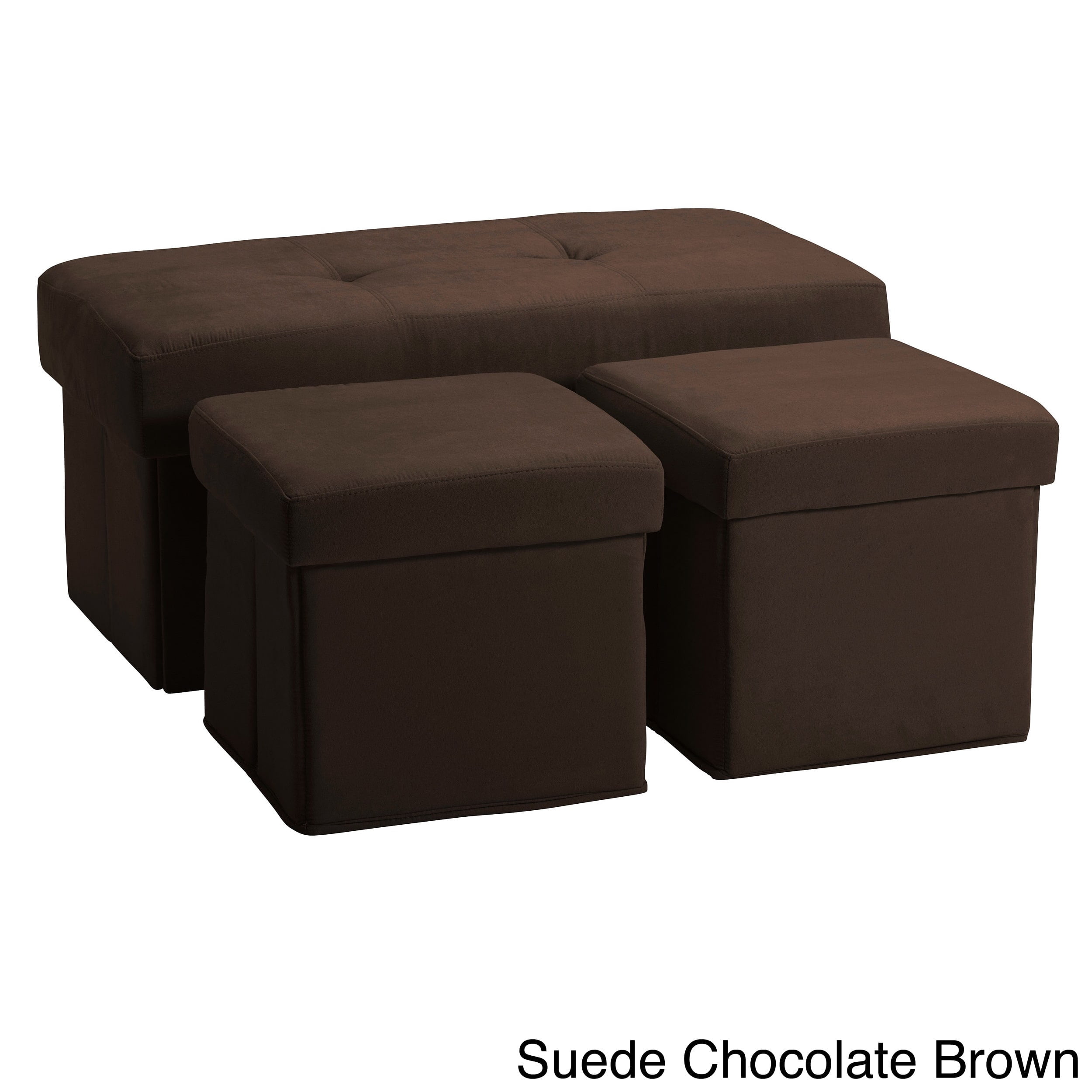Microfiber Collapsible Storage Ottoman, - Walmart.com