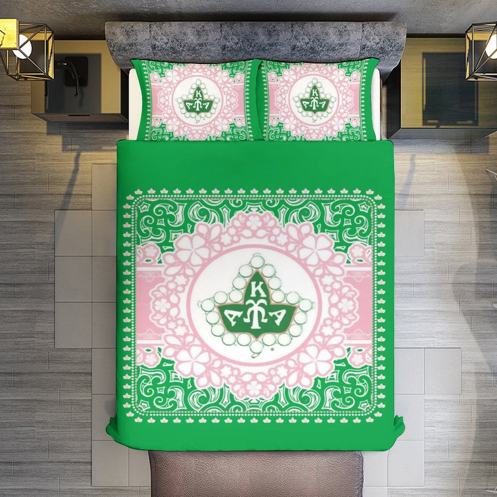 Microfiber Comforter Set,3D Printing Alpha Kappa Alpha Unique 3 Piece ...