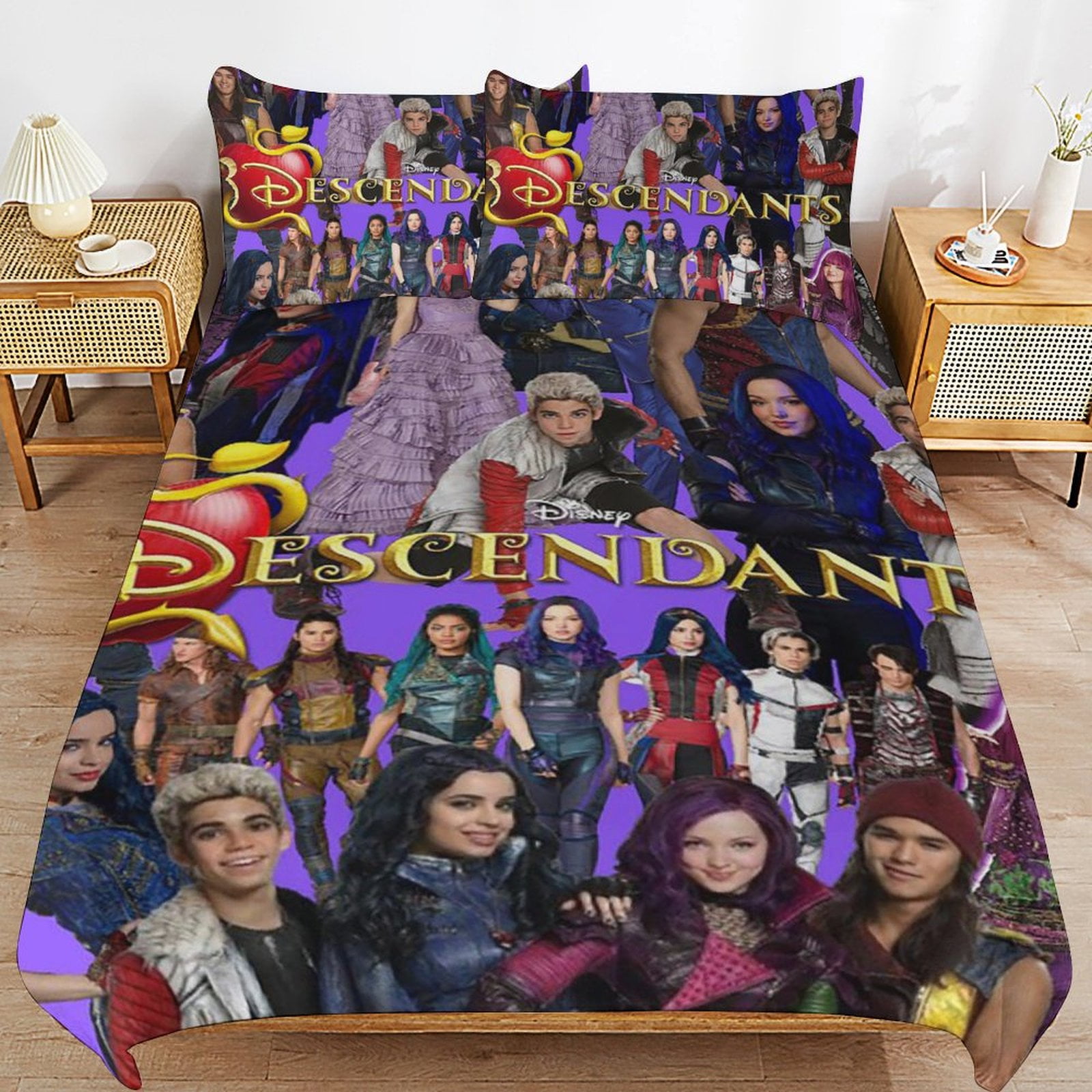 Microfiber Comforter Set,3D Printing Descendants Unique 3 Piece Bedding ...