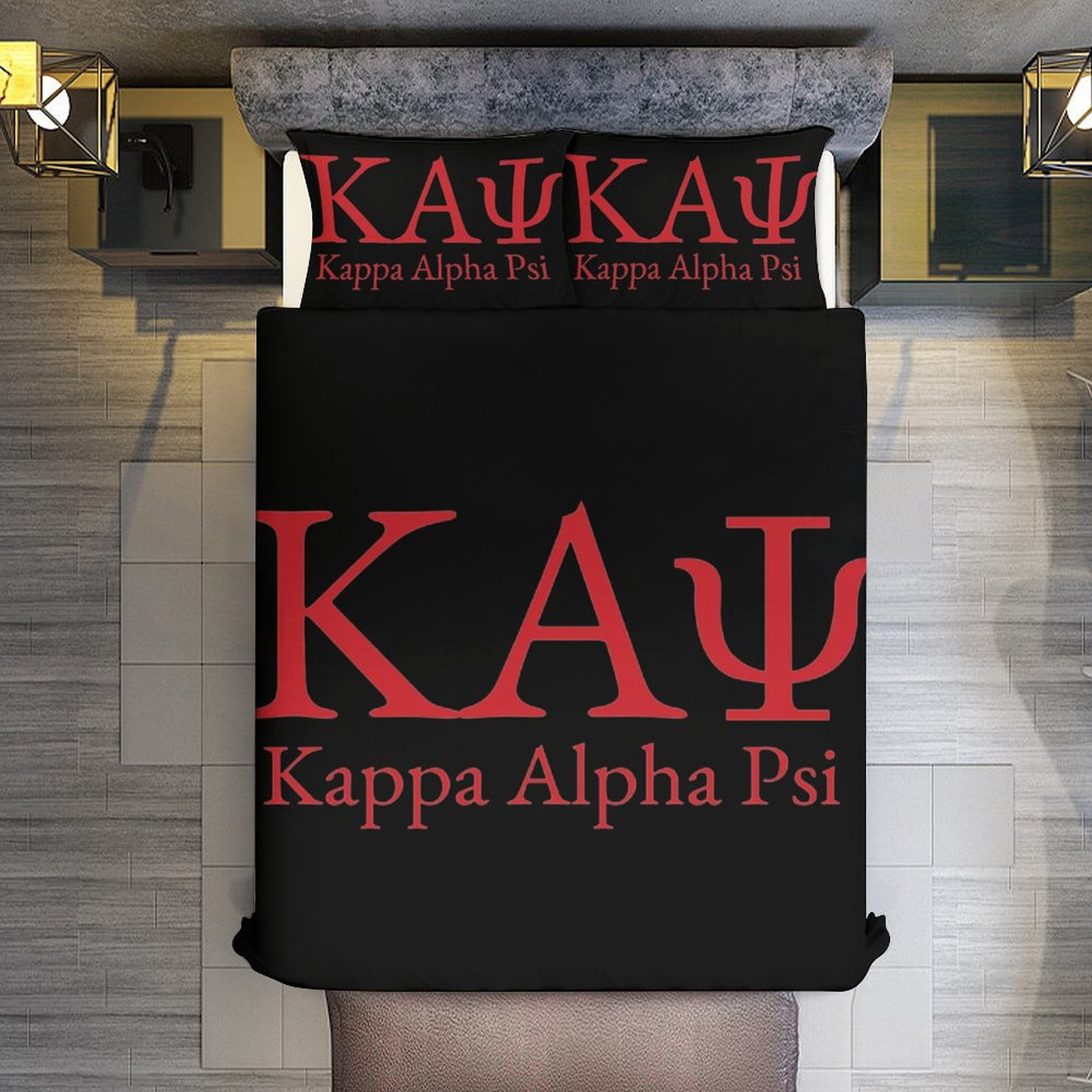 Microfiber Comforter Set,3D Printing Kappa Alpha Psi Unique 3 Piece ...