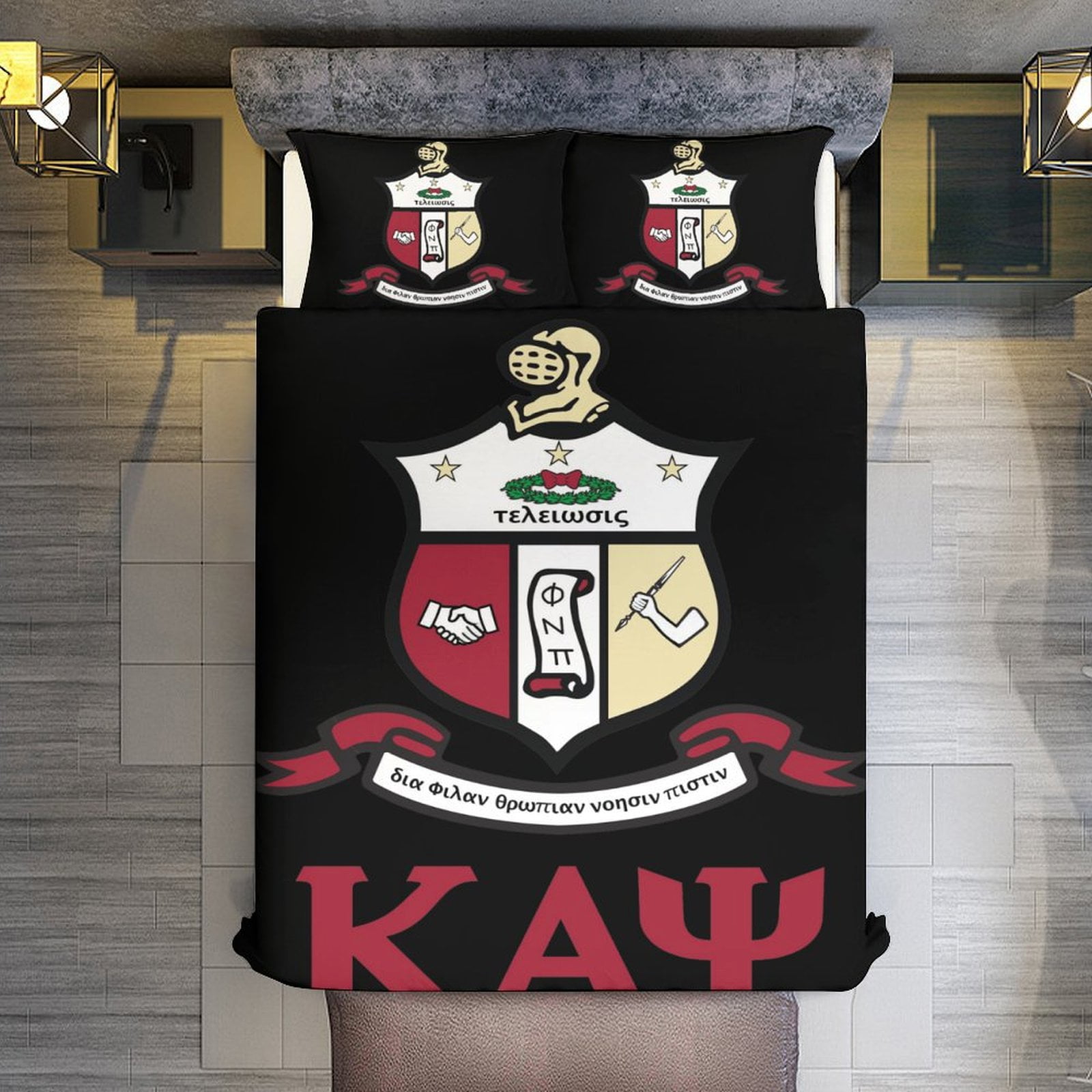 Microfiber Comforter Set,3D Printing Kappa Alpha Psi Unique 3 Piece ...