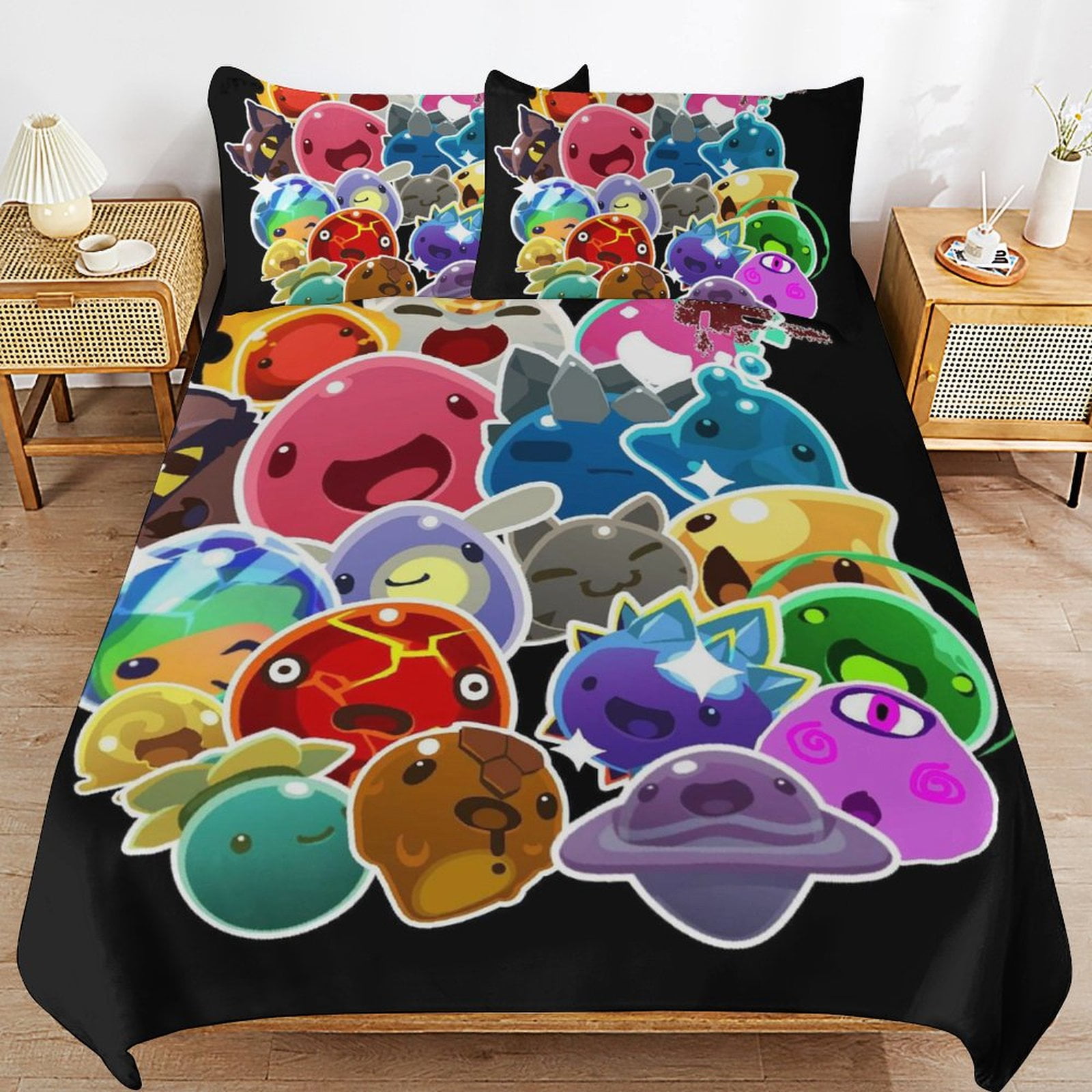 Microfiber Comforter Set,3D Printing Slime RanCher Unique 3 Piece ...