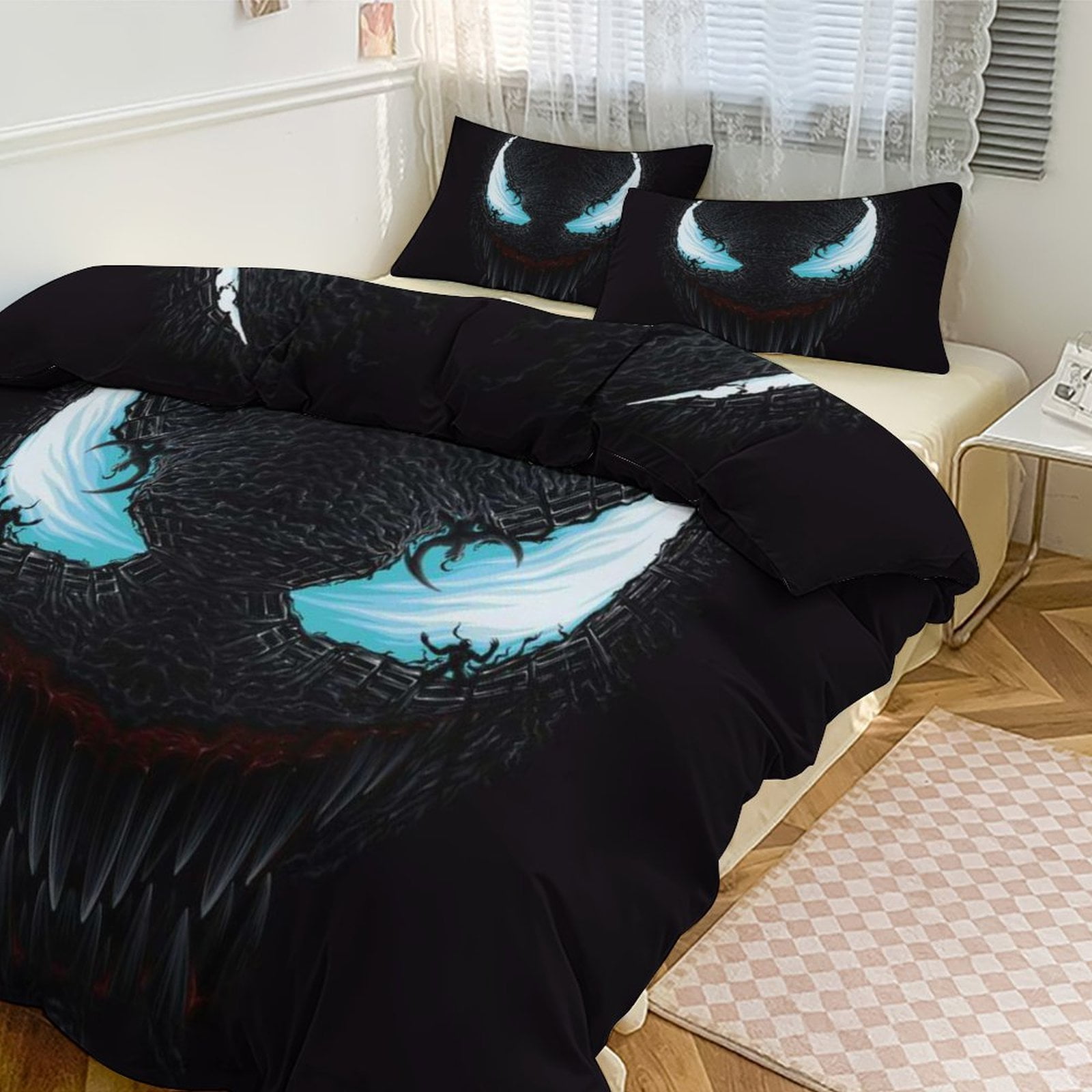Microfiber Comforter Set 3D Printing Venom 3-Piece Bedding Set (1 Duvet ...