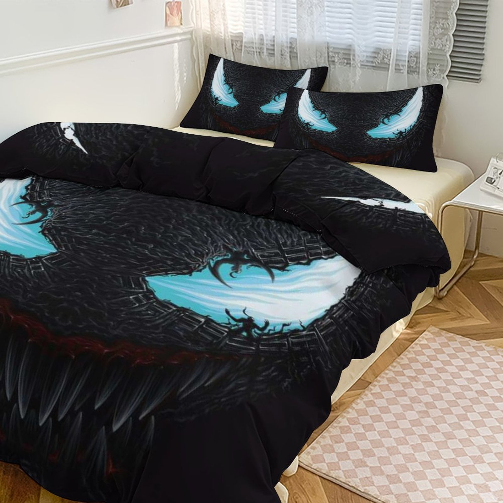 Microfiber Comforter Set 3D Printing Venom 3-Piece Bedding Set (1 Duvet ...