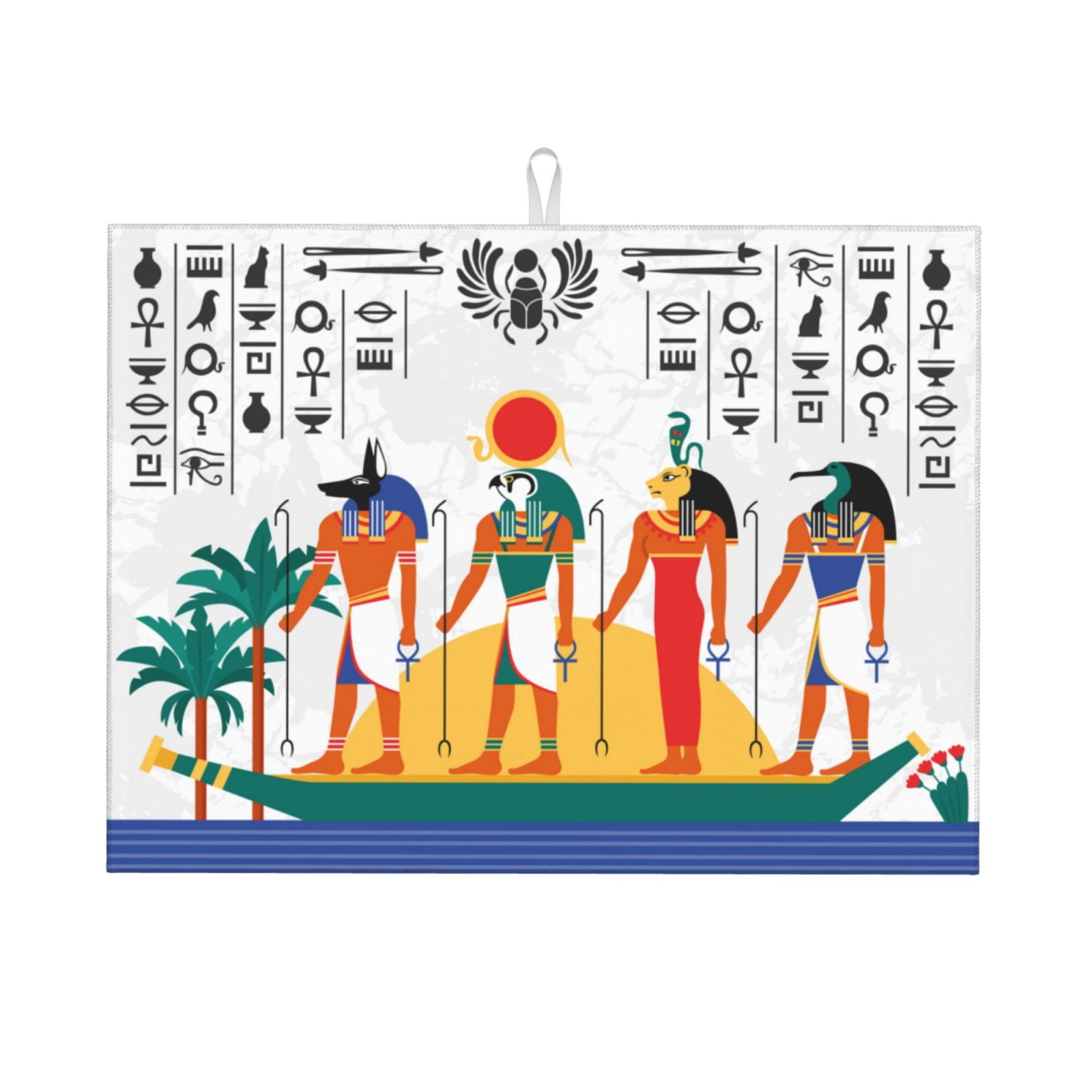 Microfiber Dish Drying Mat, Ancient Egyptian Painting Dish Drying Pad ...