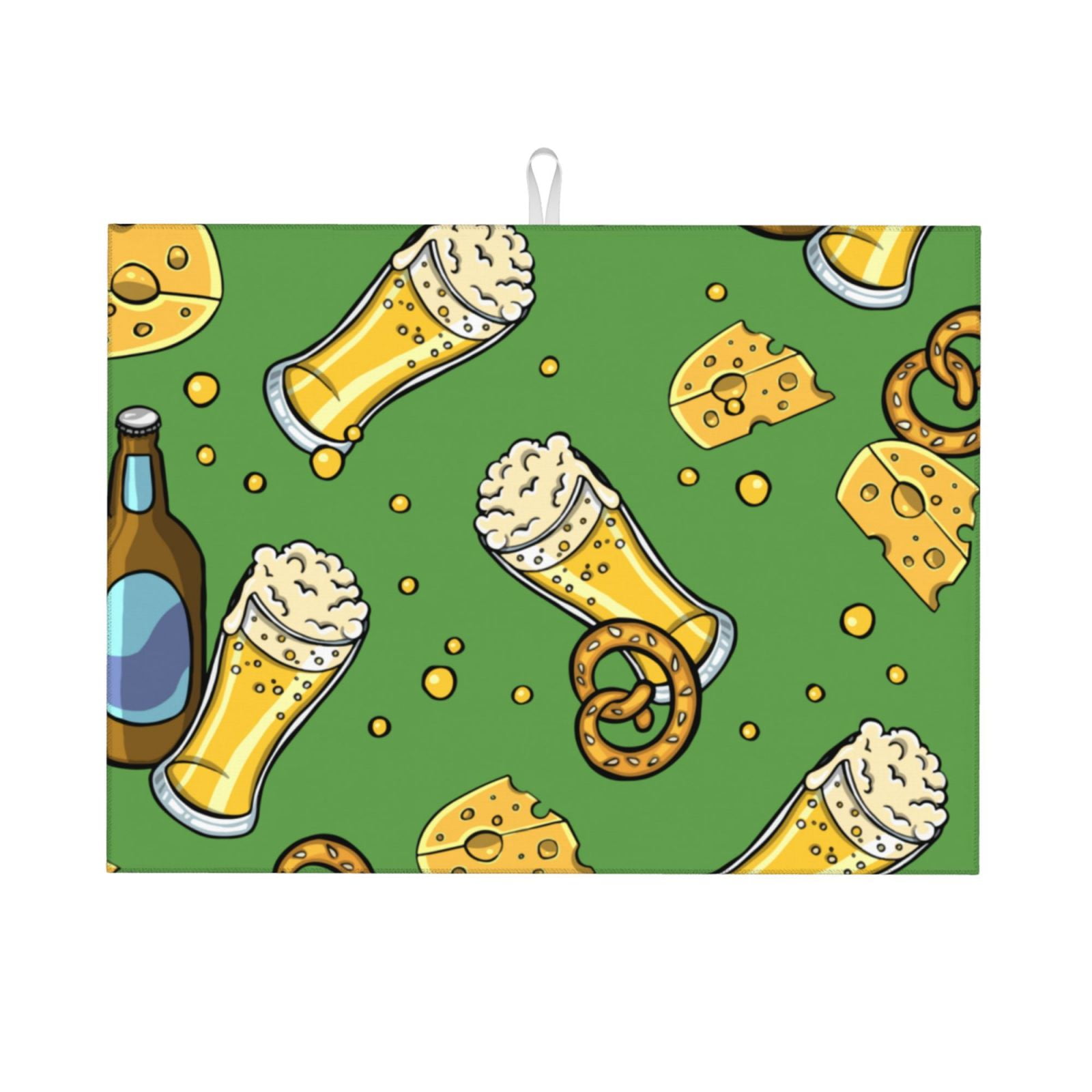 Microfiber Dish Drying Mat, Beer Cheese Croissant Dish Drying Pad Mats ...