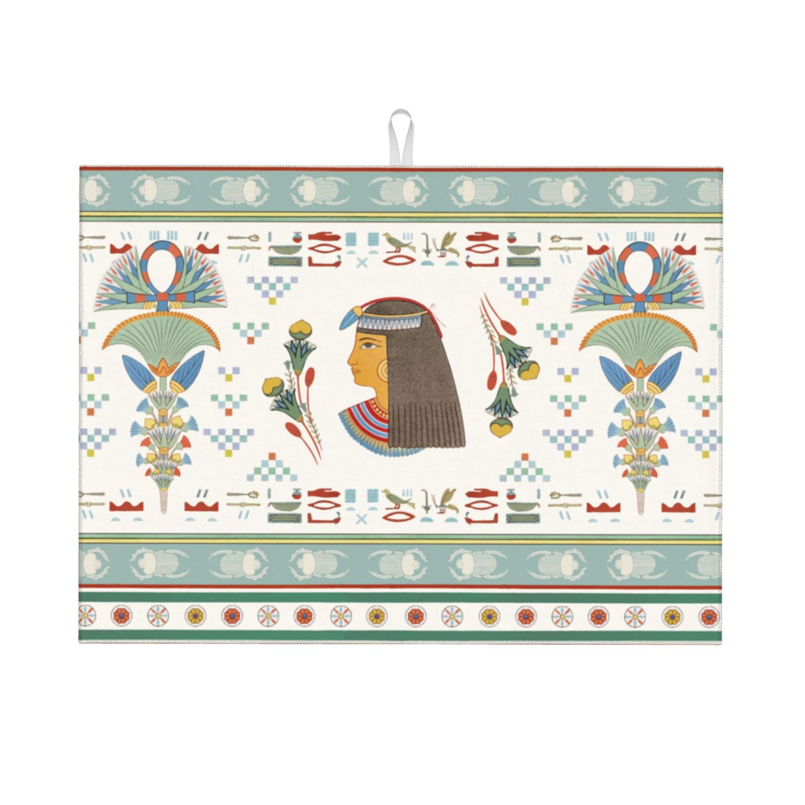 Microfiber Dish Drying Mat, Egyptian Pharaonic Prints Dish Drying Pad ...