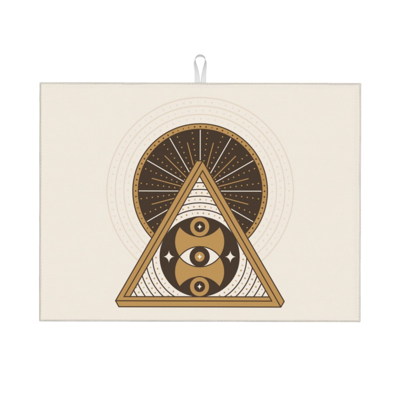 Microfiber Dish Drying Mat, Eye Symbol Illustration Dish Drying Pad ...