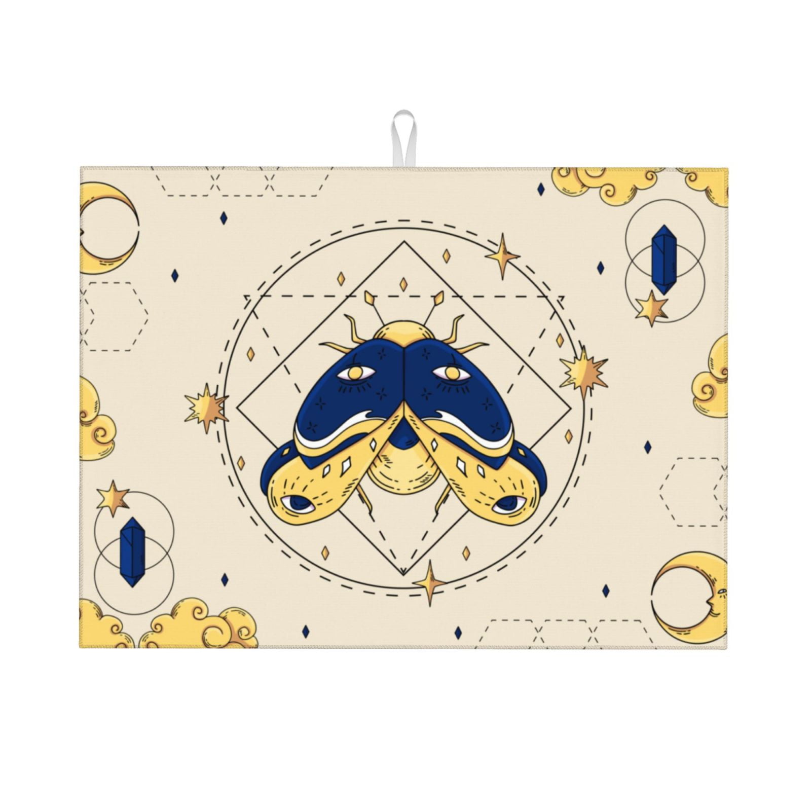 Microfiber Dish Drying Mat, Insect Eye Rune Dish Drying Pad Mats for ...