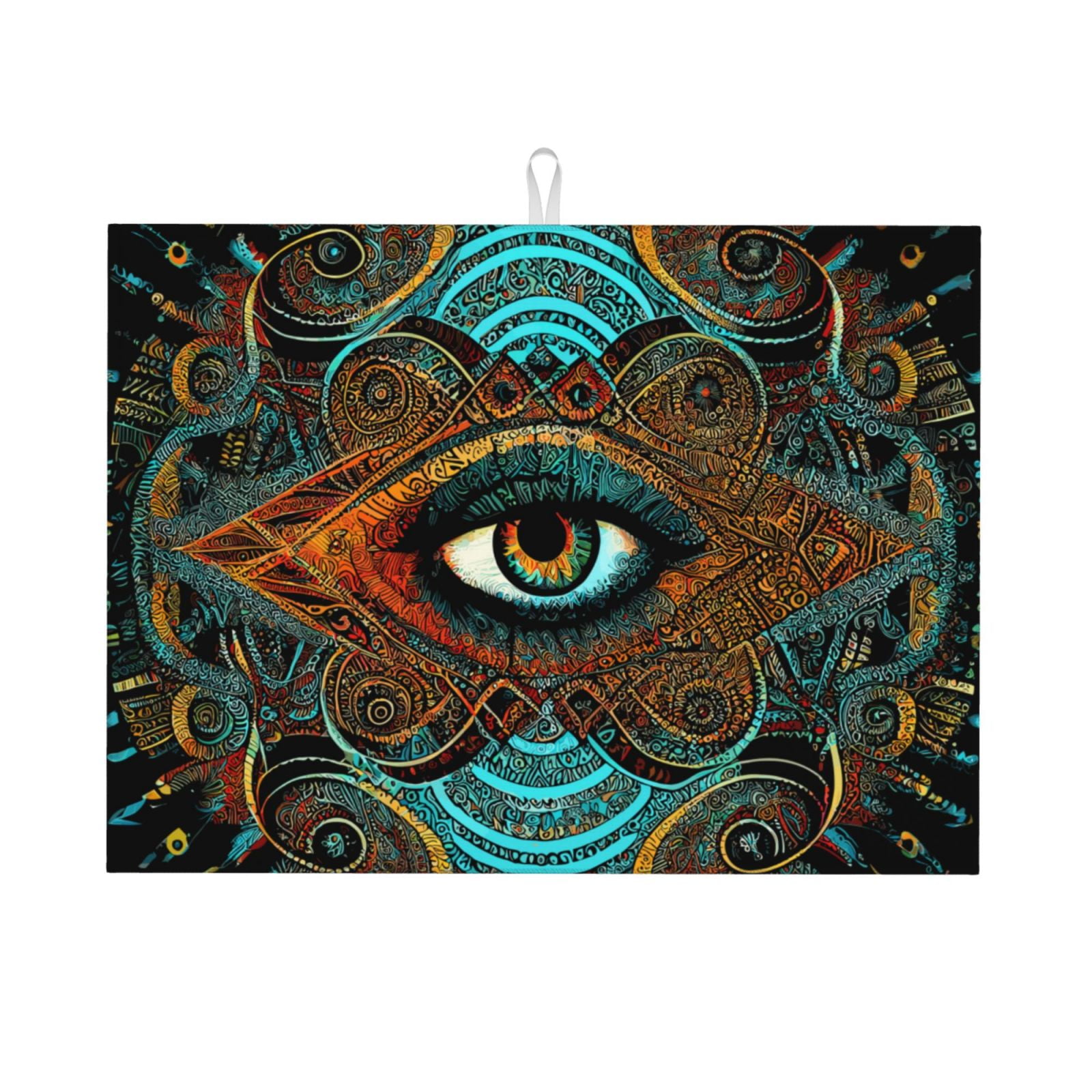 Microfiber Dish Drying Mat, Persian Eye Print Dish Drying Pad Mats for ...