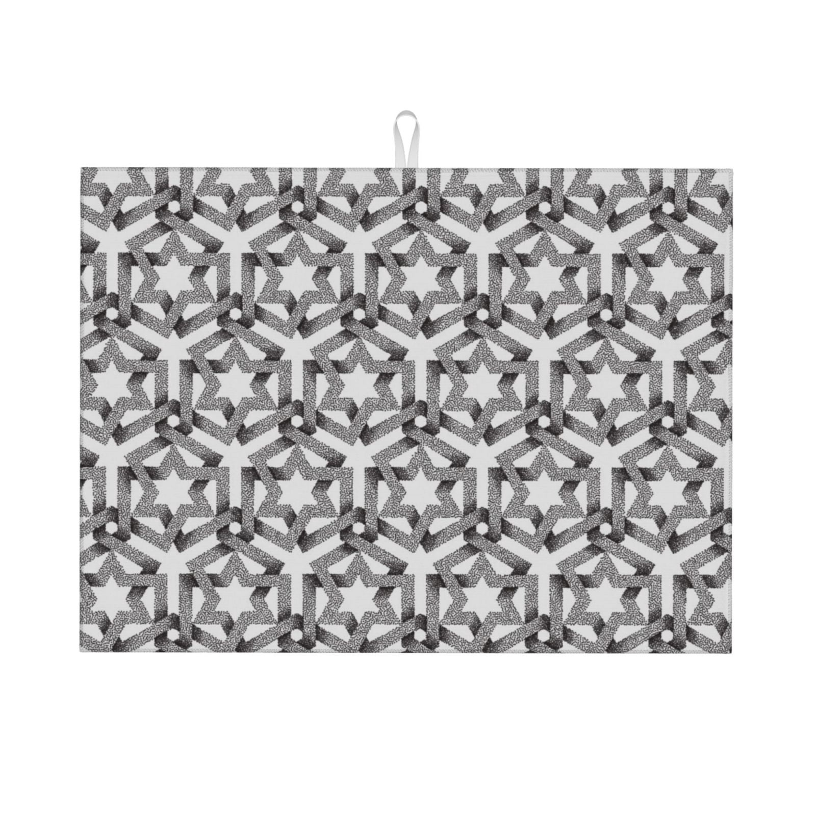 Microfiber Dish Drying Mat, Seamless Dotted Stars Dish Drying Pad Mats ...