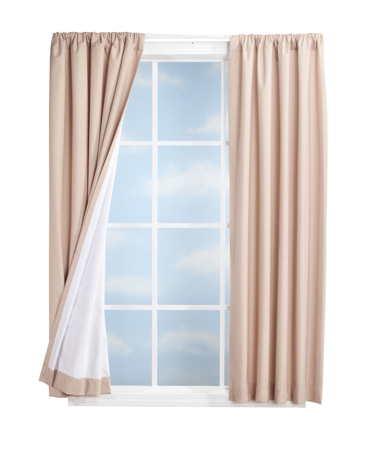 Microfiber Energy Saving Curtains - Set of 2 - Walmart.com