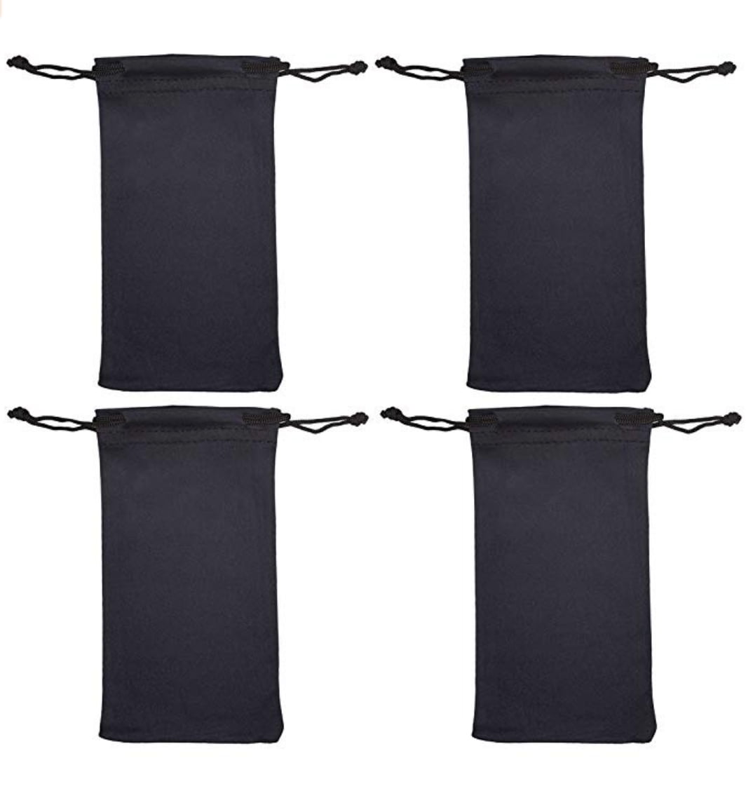 Optiplix Microfiber Eyeglass Pouch, 4 Pack, Sunglasses Holder, Jewelry ...