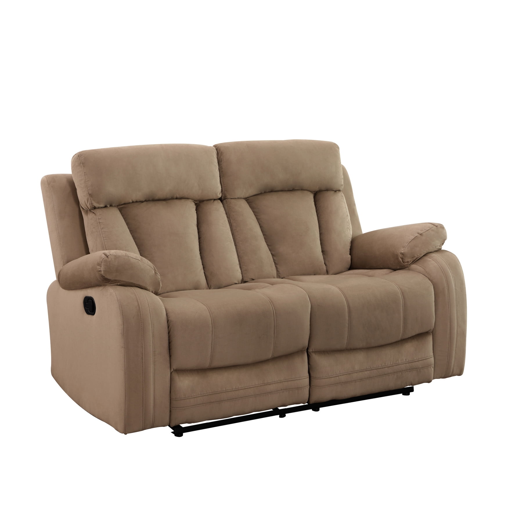 Microfiber Fabric Loveseat / Kiln - dried Frame, Stainless Steel Base ...