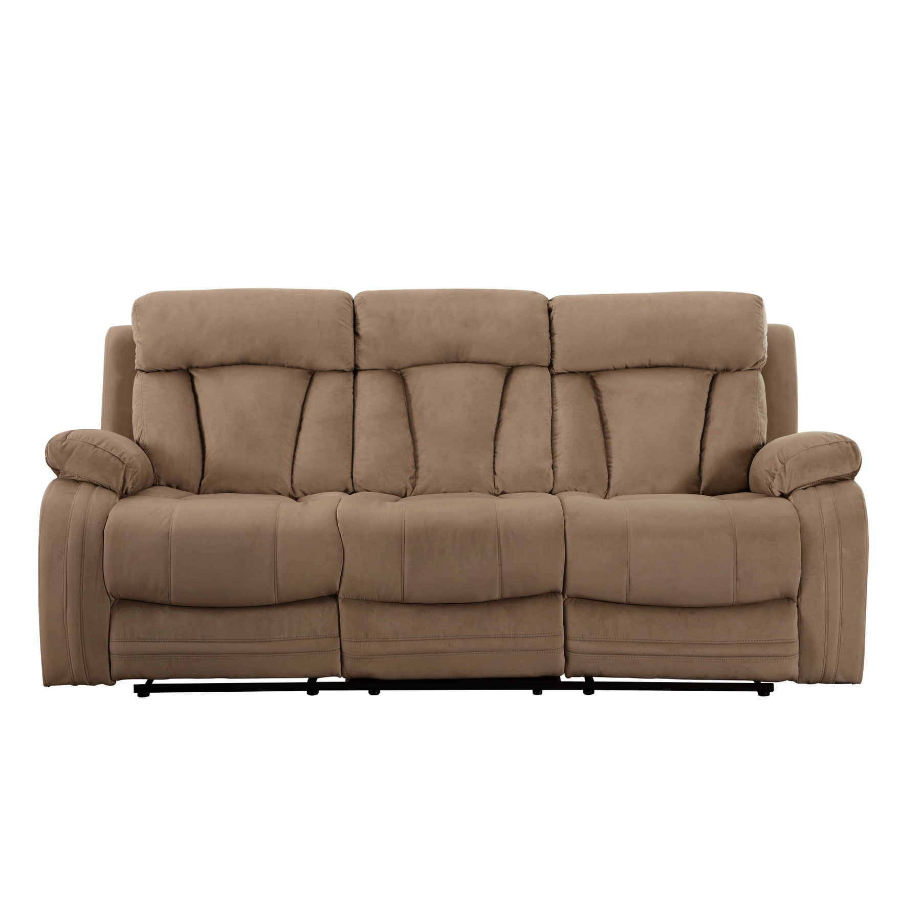 Microfiber Fabric With Lumbar Relief, Hardwood Frame, 8 Sinuous Springs ...