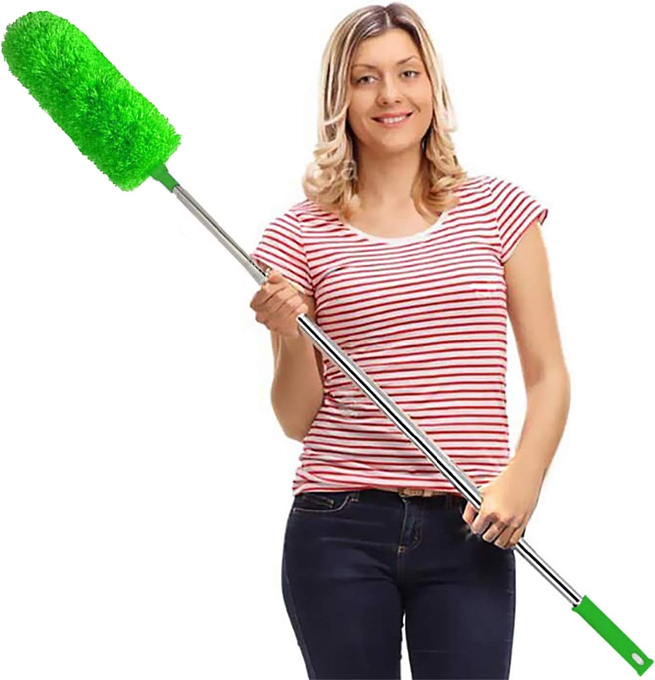 Microfiber Feather Duster Extendable Duster with 100 inches Extra Long ...