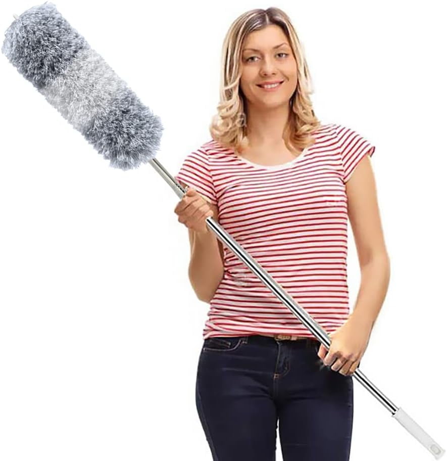Microfiber Feather Duster Extendable Duster with Extra Long Pole ...