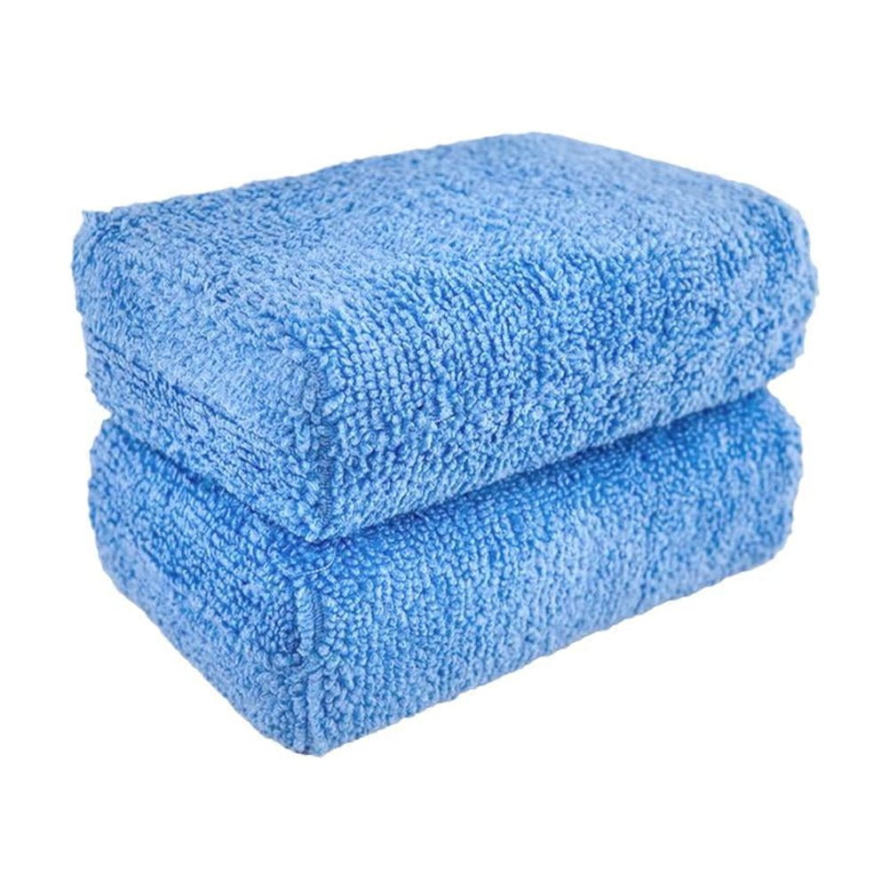 Microfiber Foam Sponge Polish Wax Applicator Blue Car Detailing ...