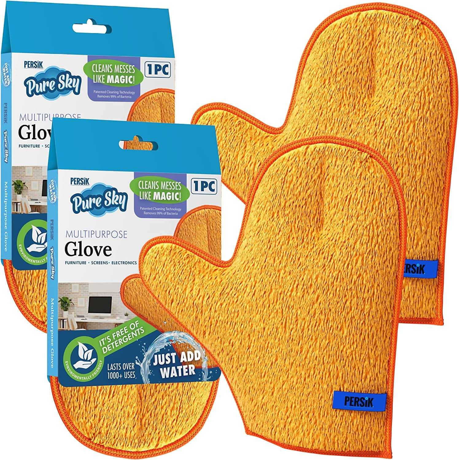 Microfiber Glove Dusting Mitt - Just Add Water No Detergents Needed ...