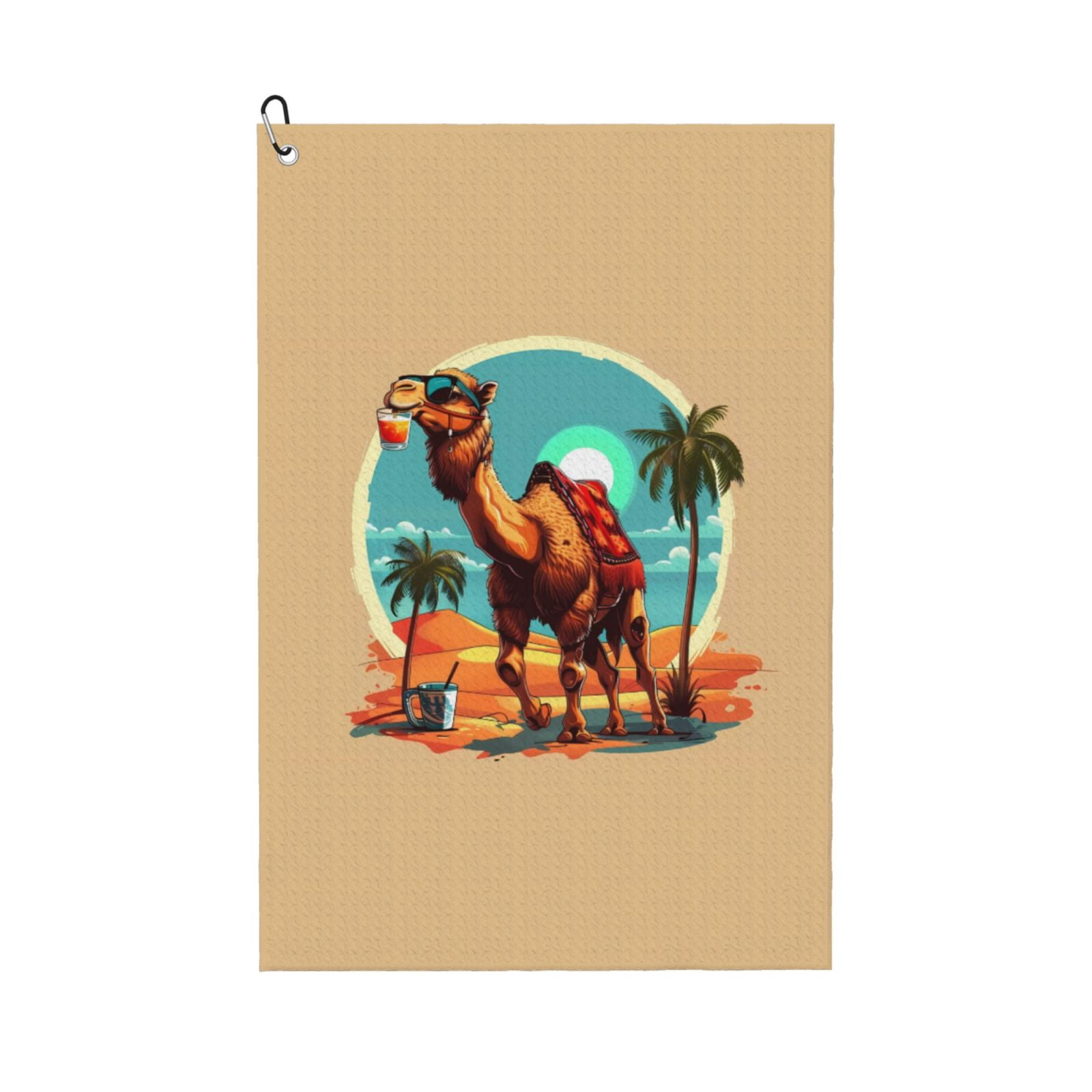 Microfiber Golf Towel, Cool Camel Oasis Vibes Golf Towels for Golf Bags ...