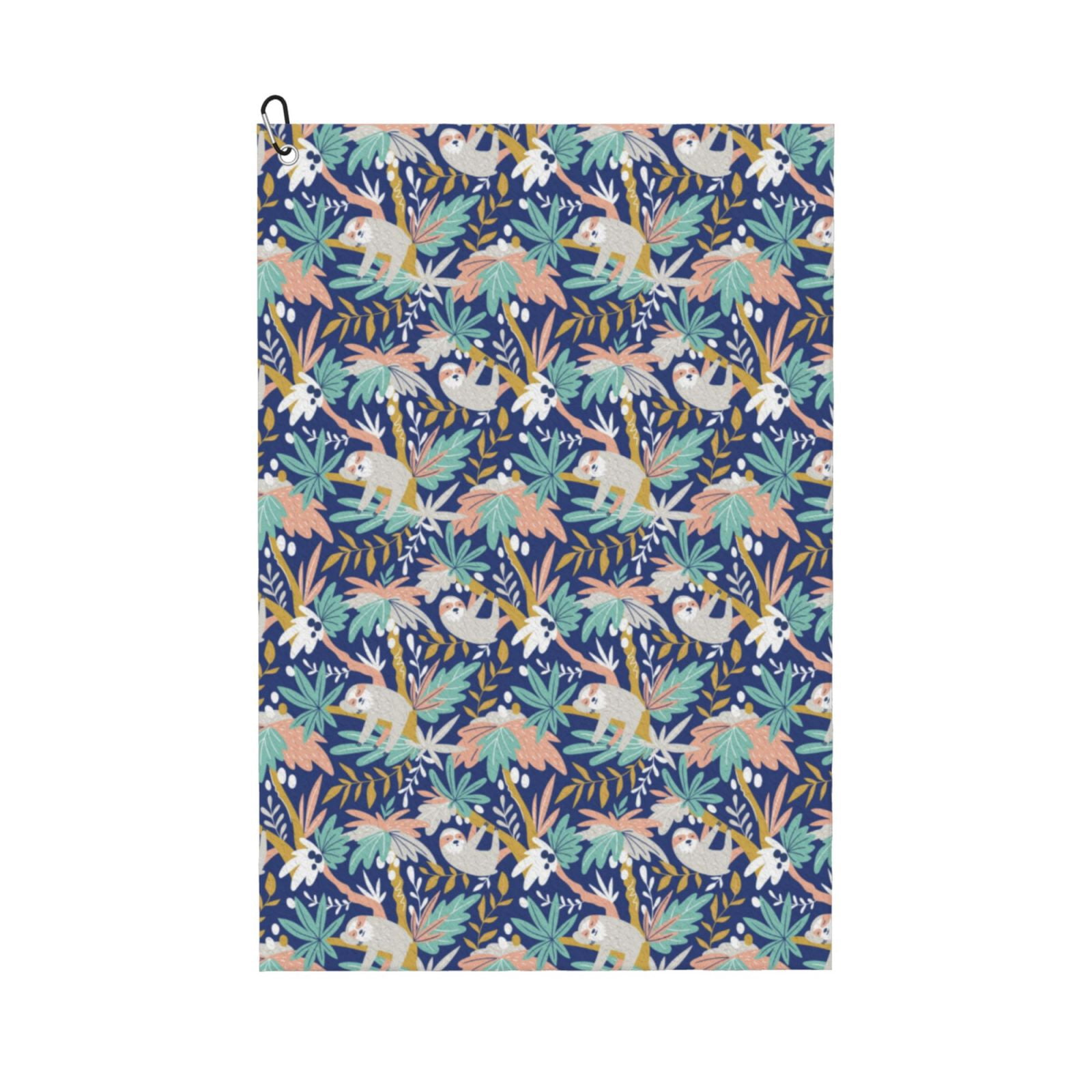 Microfiber Golf Towel, Tropical sloth Golf Towels for Golf Bags for Men ...