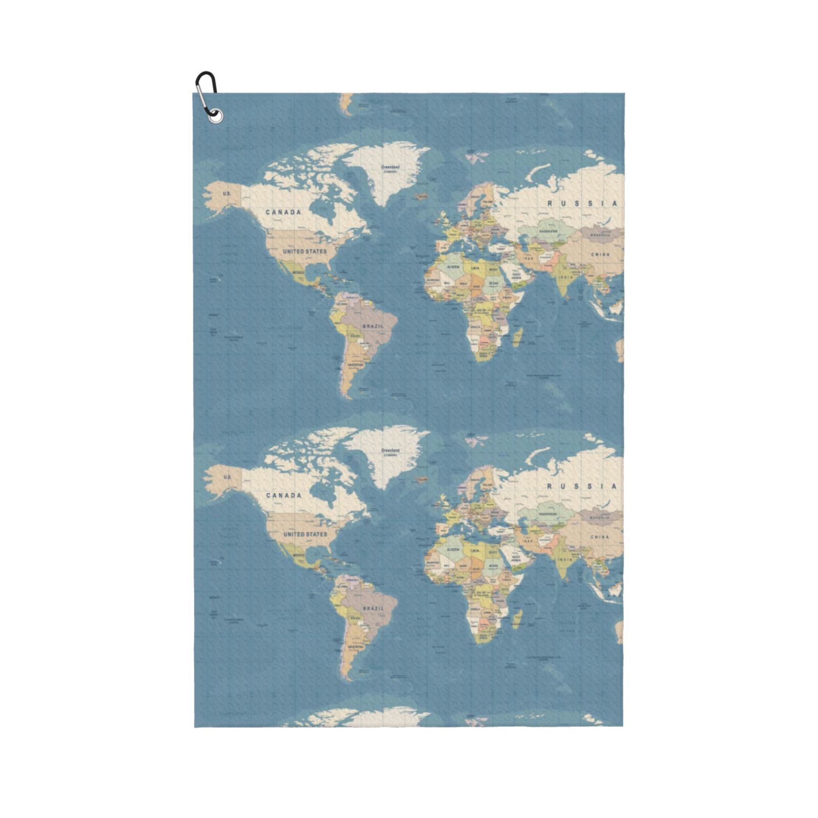Microfiber Golf Towel, World Map1 Golf Towels for Golf Bags for Men Women, Waffle Pattern Golf ...