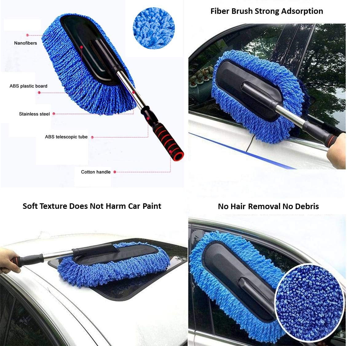 Microfiber Hand Duster for Car Interior and Exterior Cleaning, Car ...