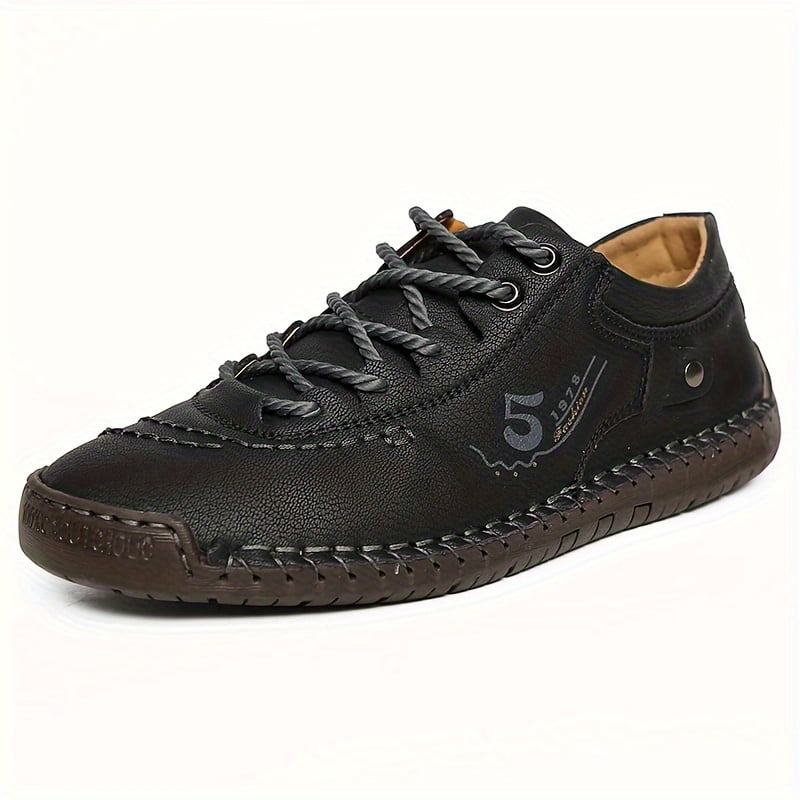 Microfiber Handmade Sneakers Men Vintage Loafers Male Casual Shoes Lace ...