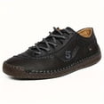 Microfiber Handmade Sneakers Men Vintage Loafers Male Casual Shoes Lace ...