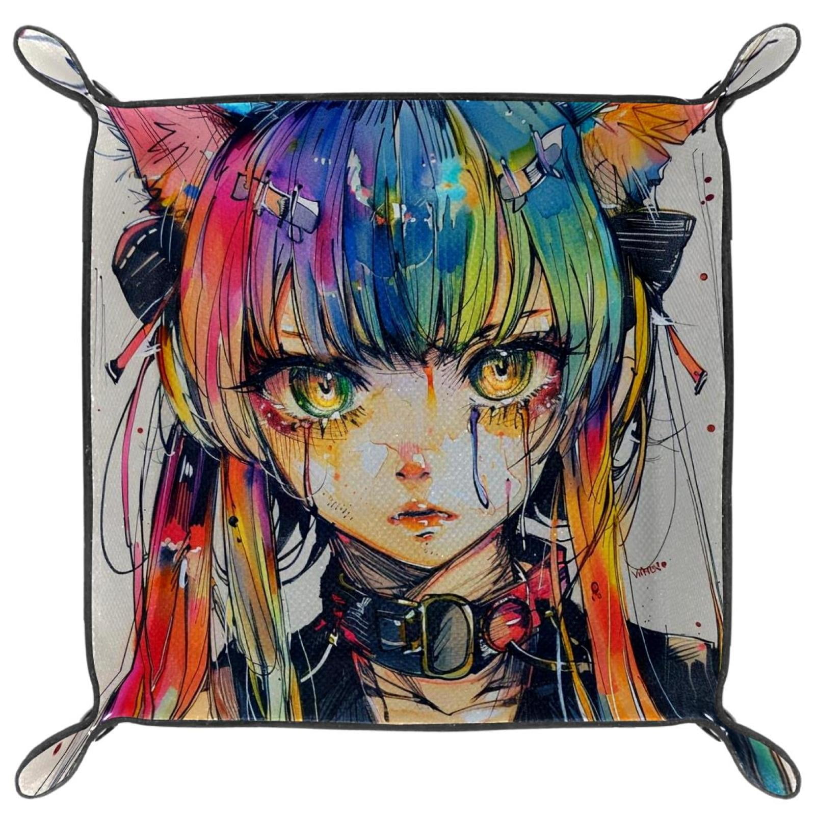 Microfiber Leather Dice Trays Folding for RPG DND Table Games, Colorful ...