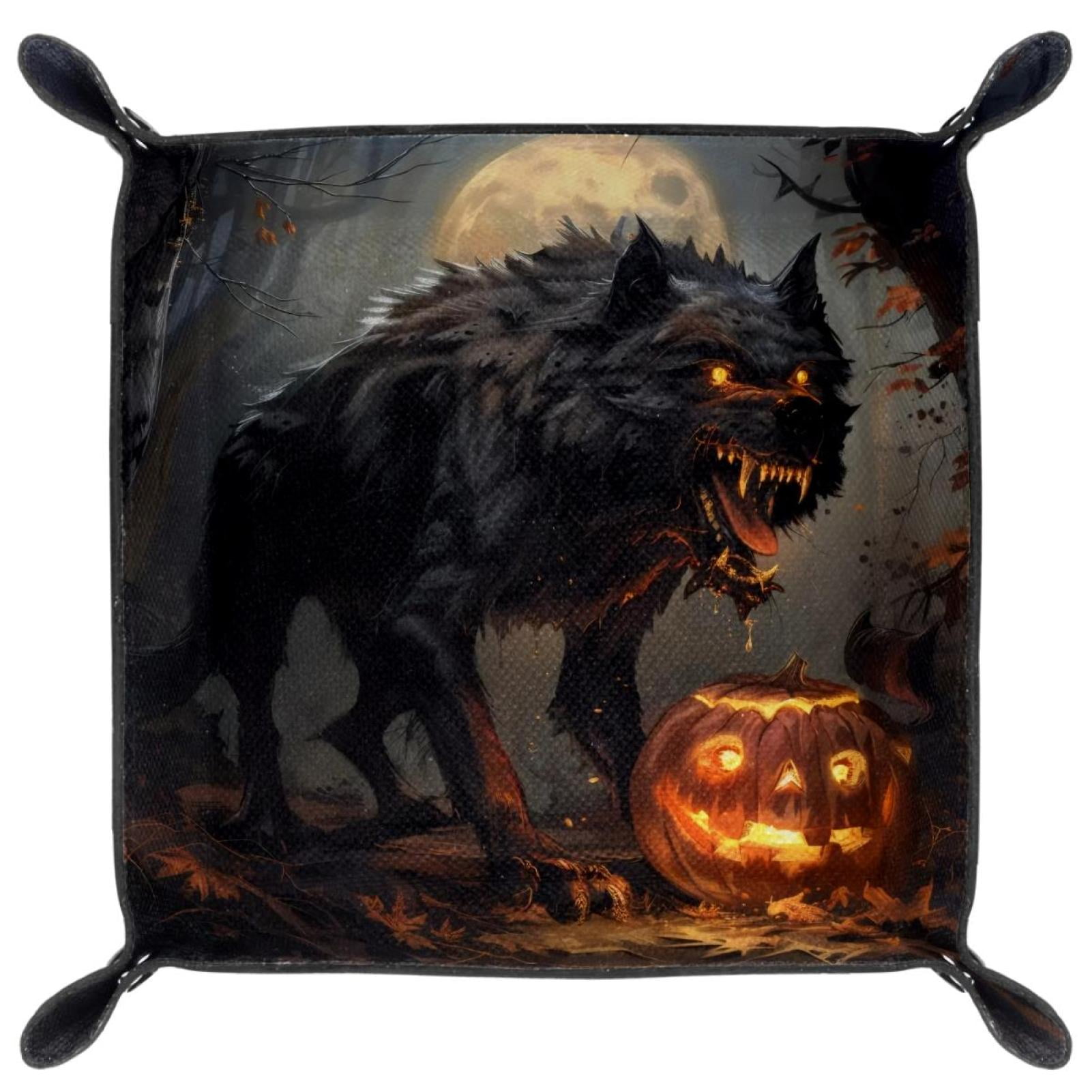 Microfiber Leather Dice Trays Folding for RPG DND Table Games, Scary ...