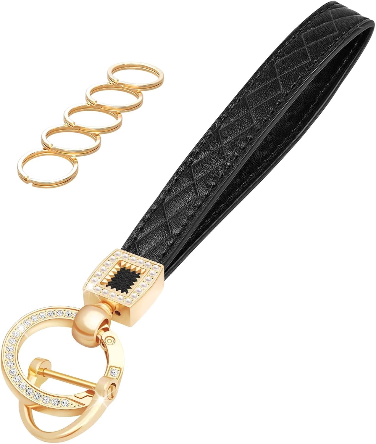 Microfiber Leather Wristlet Keychain,Wrist Keychain Car Key Chain with ...