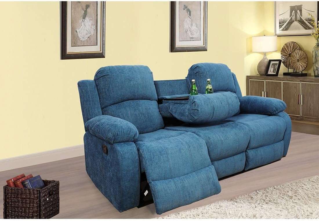 Microfiber Living Room Furniture Set Reclining Sofa Set Loveseat ...