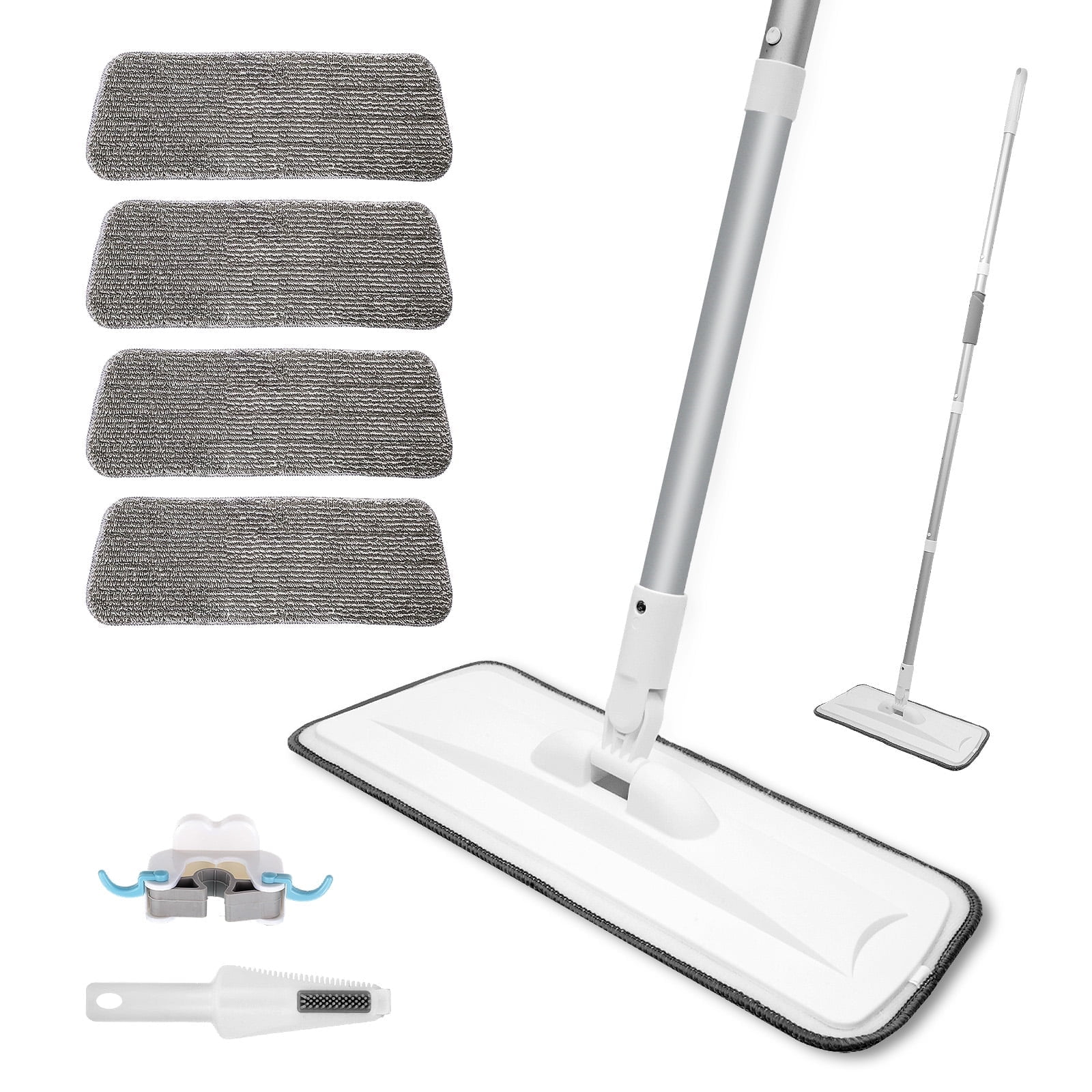 Microfiber Mop for Cleaning Floors, Extendable Flat Mop for Laminate ...