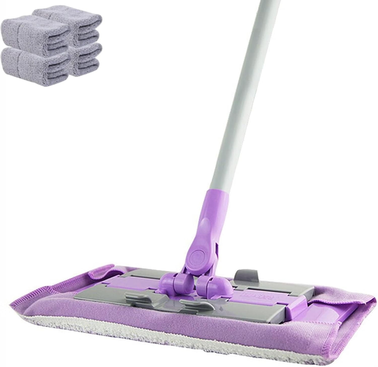 Microfiber Mop Pad Flat Hook, Telescopic Flat Floor Mop with 360 Degree ...