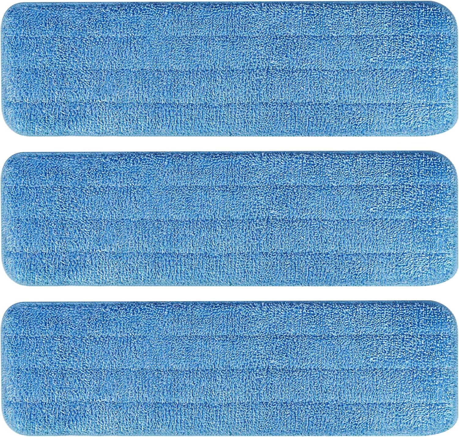 Microfiber Mop Pads,18" Microfiber Wet and Dry Mop Pads Refill 3 Pack ...